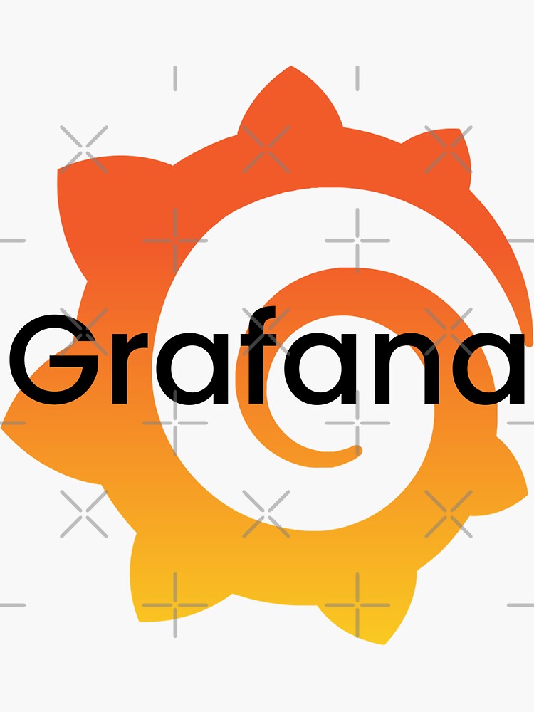 "Grafana logo text | analytics and interactive visualization" Sticker ...