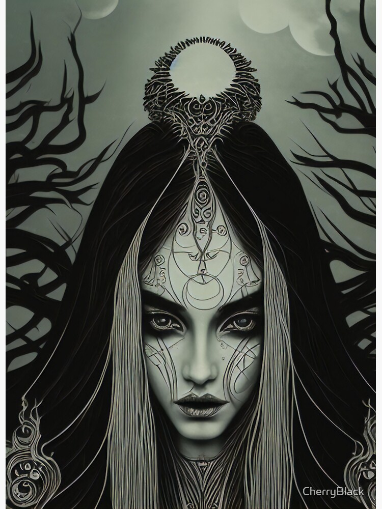 "Goddess of Midnight" Sticker for Sale by CherryBlack | Redbubble