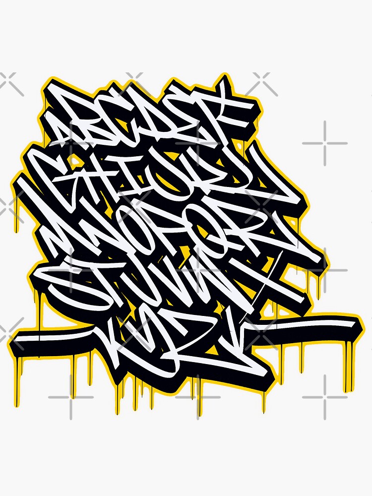 "Drippy Alphabet" Sticker for Sale by MrGLB | Redbubble