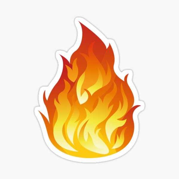 "Fire Stickers" Sticker for Sale by LulusTee | Redbubble