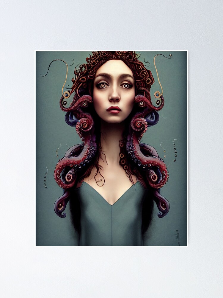"Octopus Girl No.1" Poster for Sale by badmojo426 | Redbubble
