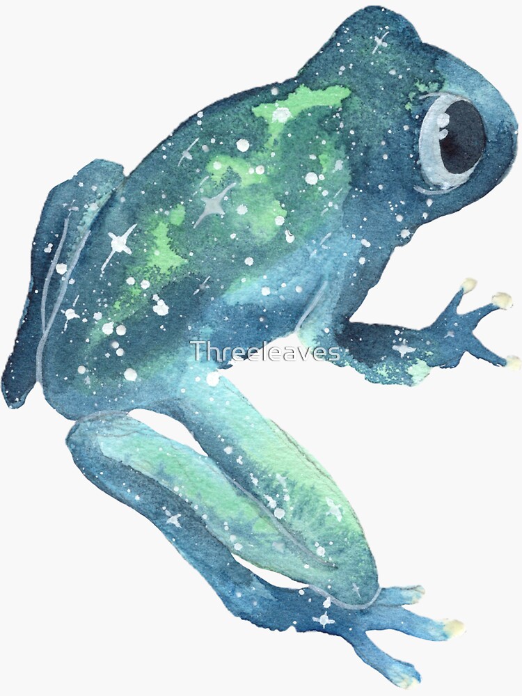 "Galaxy Frog" Sticker for Sale by Threeleaves | Redbubble
