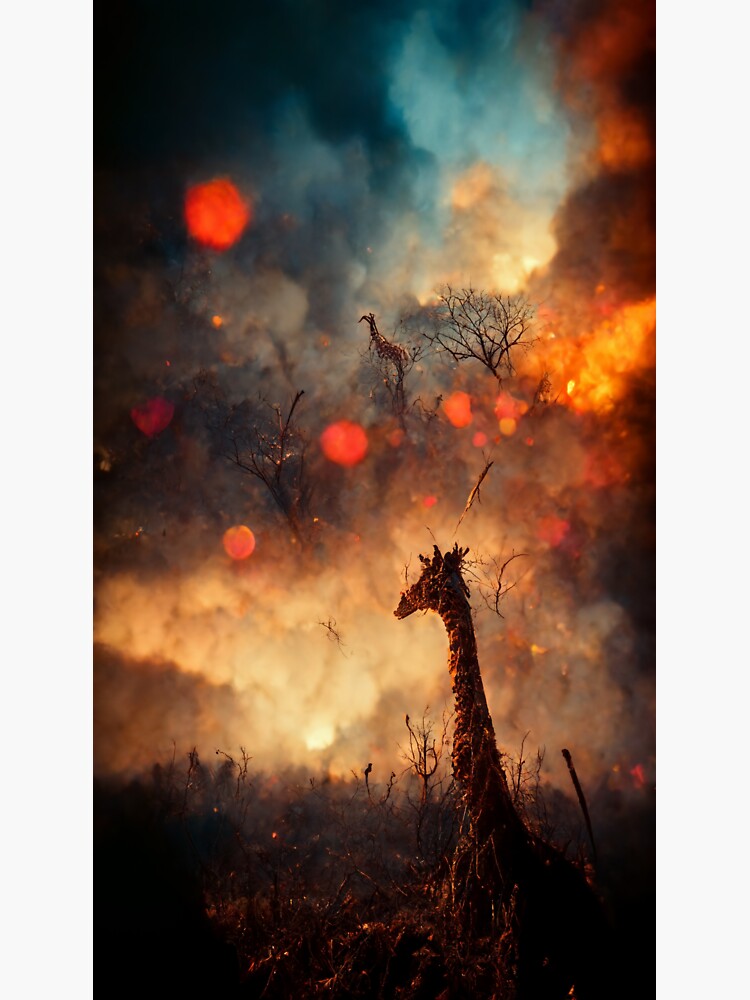 "Apocalypse among wild animals." Sticker for Sale by Maniock | Redbubble