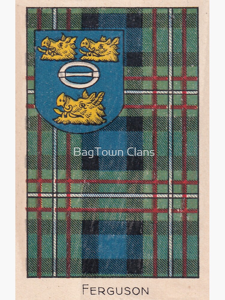 "Ferguson Vintage Coat of Arms and Tartan" Sticker for Sale by ljrigby ...