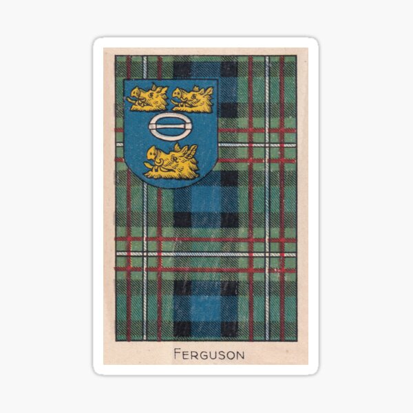 "Ferguson Vintage Coat of Arms and Tartan" Sticker for Sale by ljrigby ...