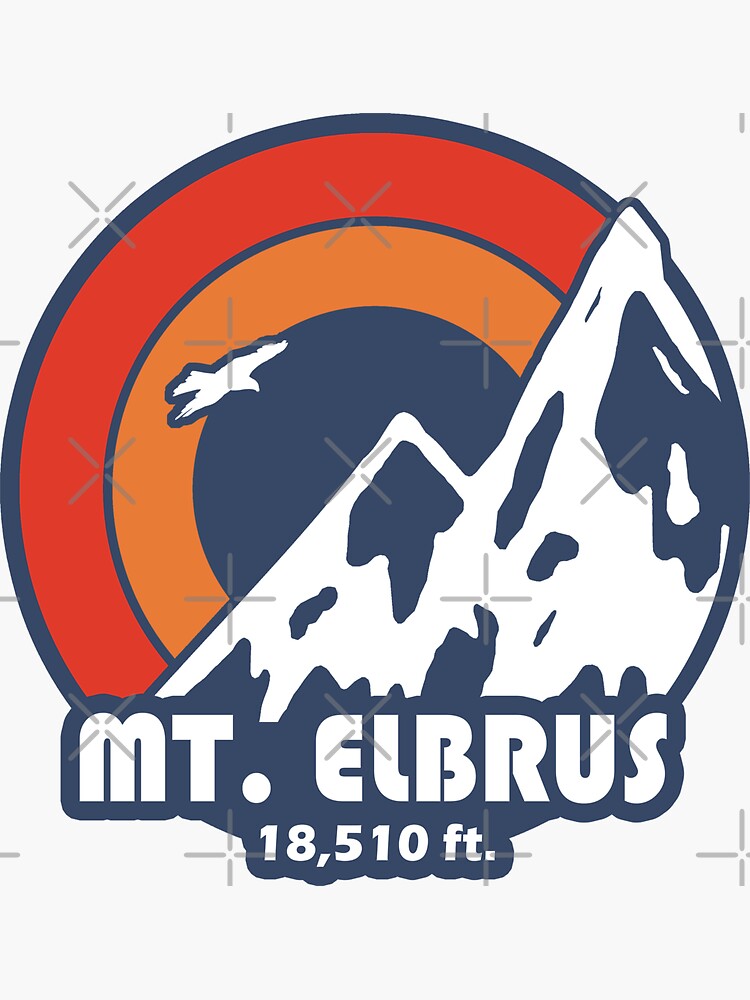 "Mount Elbrus Russia Sun Eagle" Sticker for Sale by esskay | Redbubble