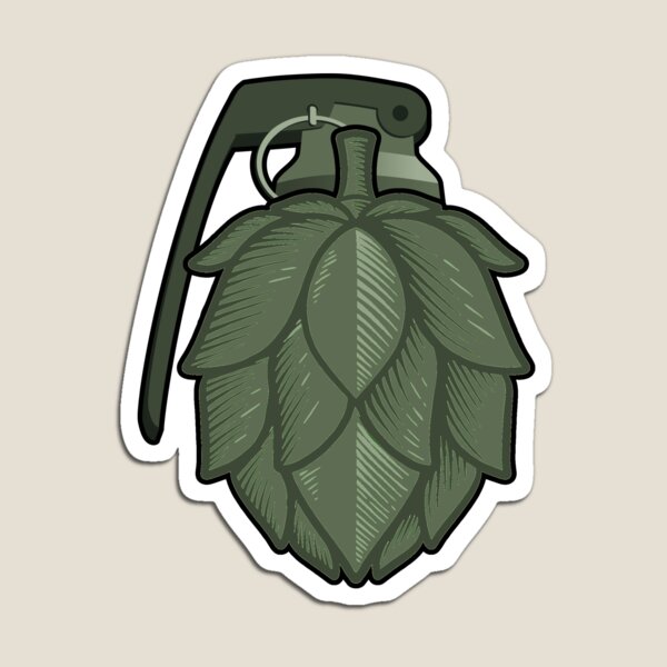 Magnet mit "Hopfen Granate" von BadKraut | Redbubble