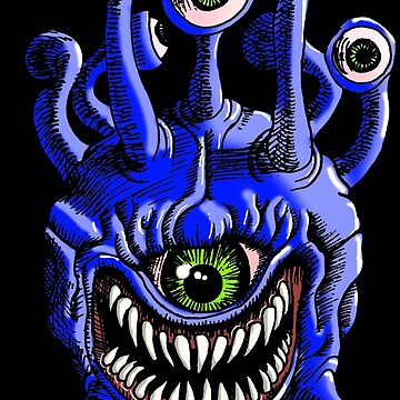 "James the Blue Beholder" Sticker for Sale by chadtheartist | Redbubble