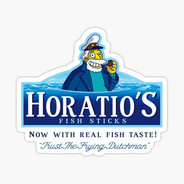 "Horatio's Fish Sticks" Sticker for Sale by alhern67 | Redbubble