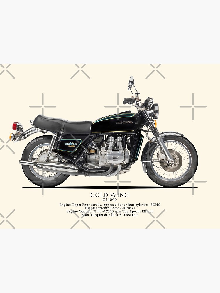 "The Gold Wing GL1000" Poster for Sale by rogue-design | Redbubble