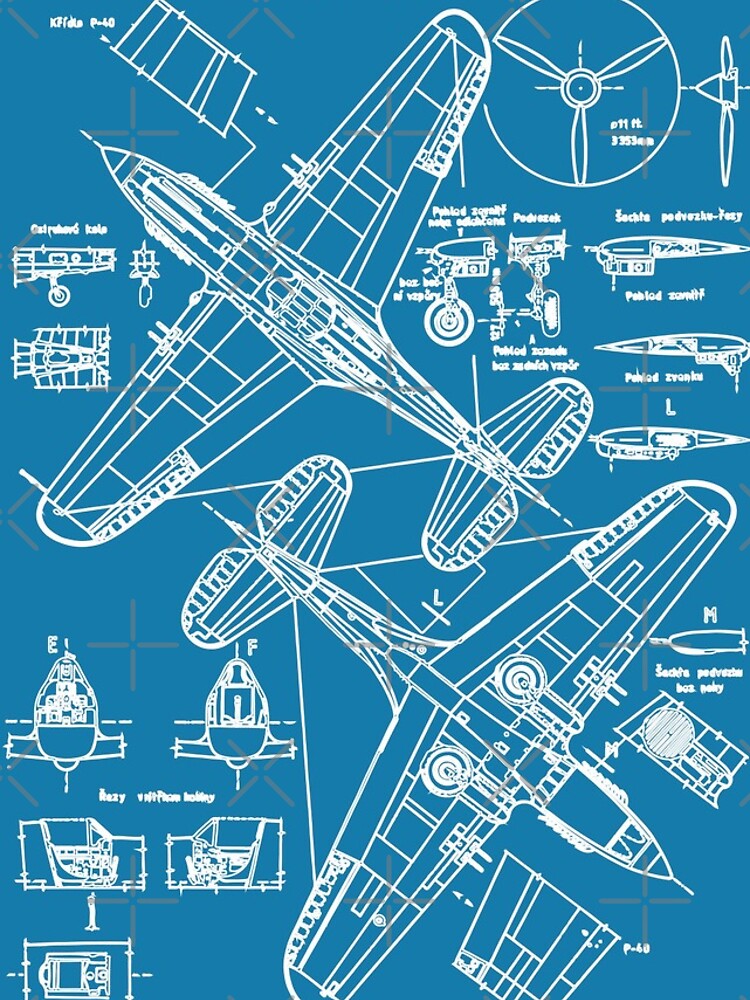 "P-40 Concept Blueprints" iPhone Case for Sale by DarkHorseDesign ...