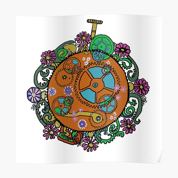 "Vintage ornate floral pocket watch art work " Poster for Sale by ...