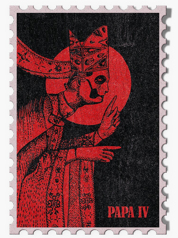 "Papa iv stamp- red" Sticker for Sale by CitrusRock17 | Redbubble