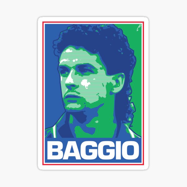 "Baggio - ITALY" Sticker for Sale by DAFTFISH | Redbubble