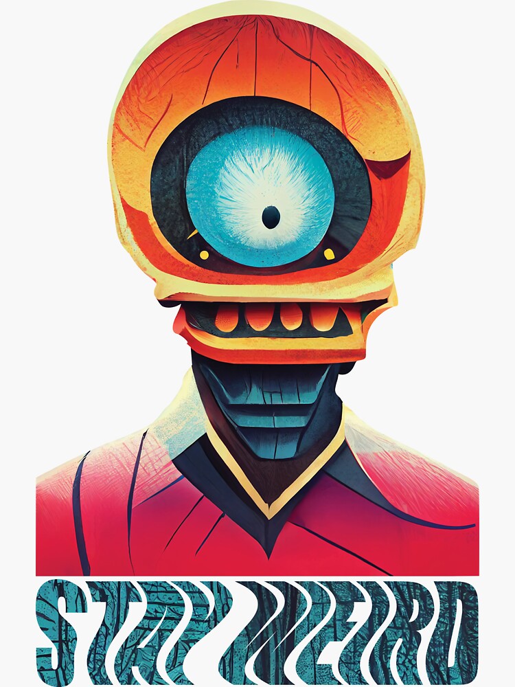 "Stay Weird. Abstract graphics with modern typography" Sticker for Sale ...