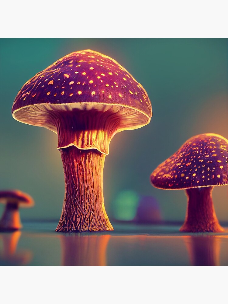 "Graphics of a colorful hallucin mushroom." Poster for Sale by Maniock ...