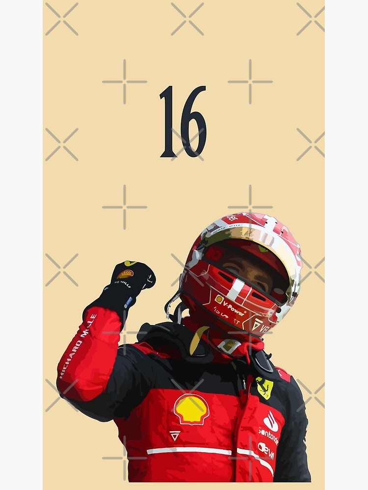 "Charles Leclerc 16 number wallpaper" Poster for Sale by UrbanGalaxy ...