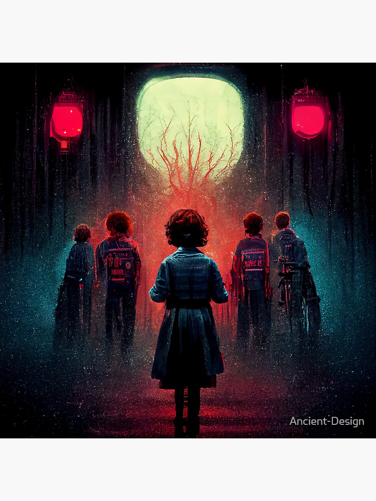 "Stranger Things inspired art" Sticker for Sale by Ancient-Design ...