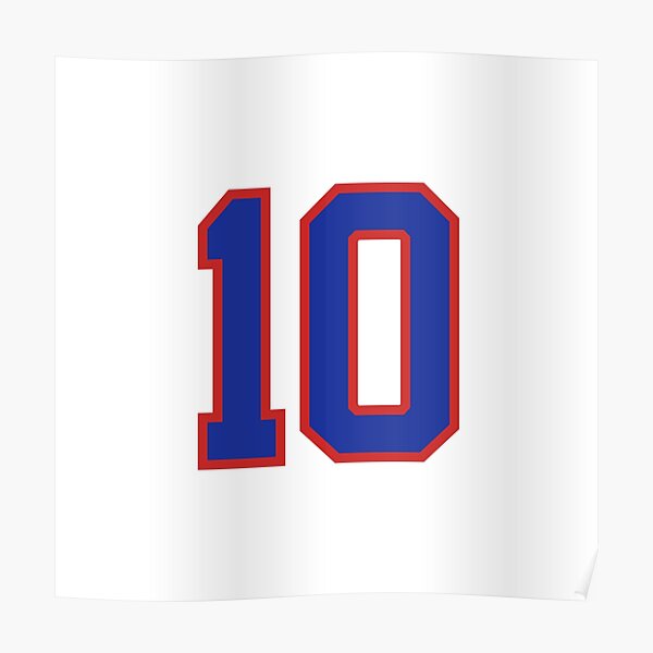"Number 10 blue red sports jersey ten" Poster for Sale by ...