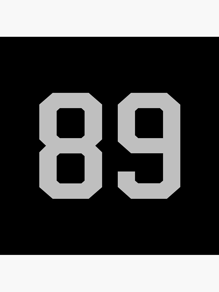 "Number 89, grey on black sports jersey number eighty nine" Poster for ...