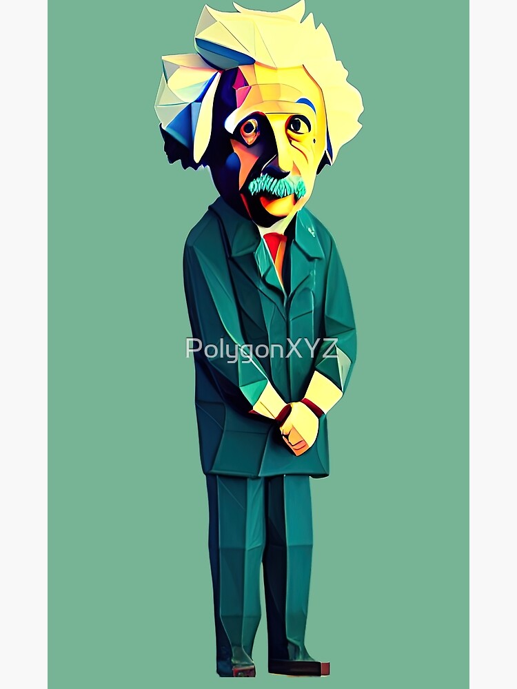 "Albert Einstein Standing With Hands Clasped" Poster for Sale by PolygonXYZ | Redbubble