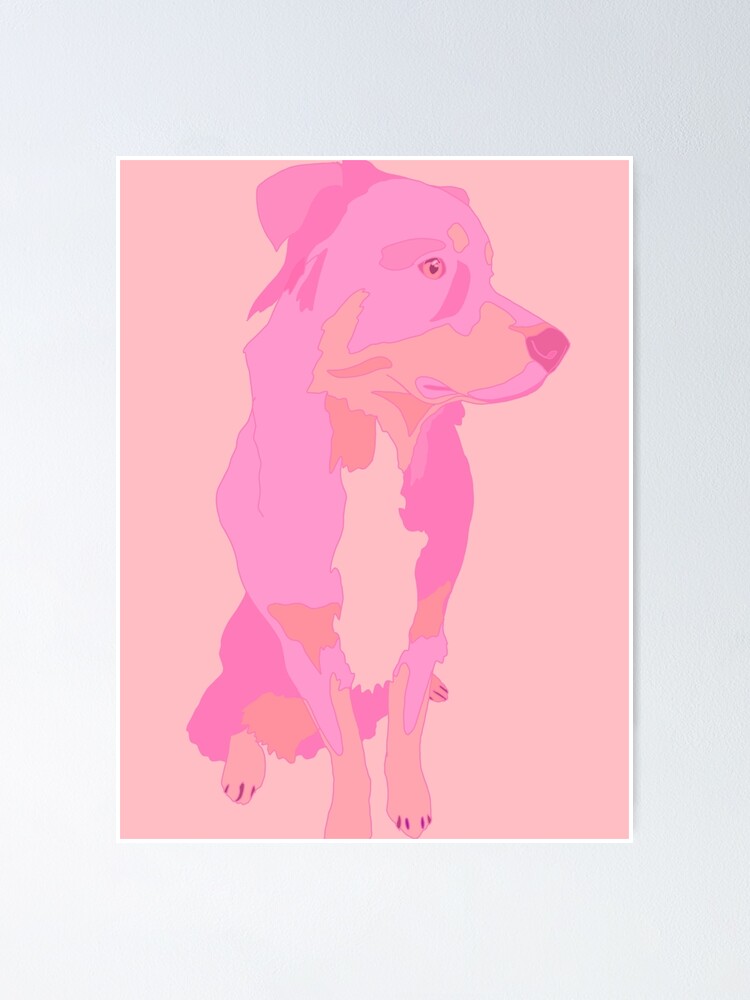 "Pastel pink pup" Poster for Sale by corvideity | Redbubble