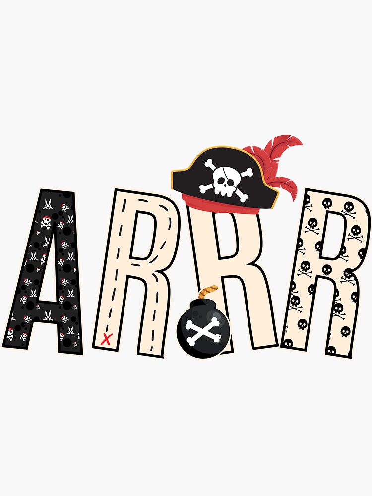 "Pirate Costume Disguise Arrr Captain Gift Pirate" Sticker for Sale by ...