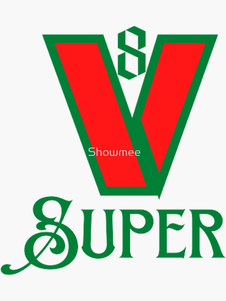 "V8 Super" Sticker for Sale by Showmee | Redbubble
