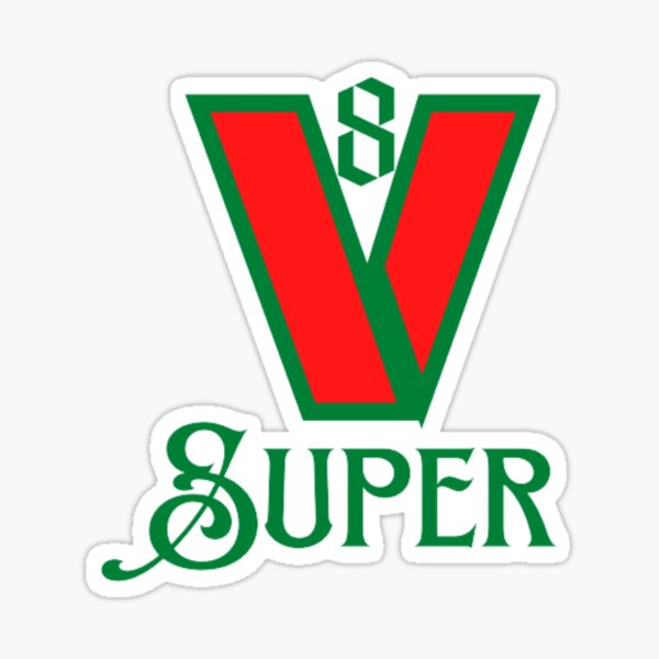 "V8 Super" Sticker for Sale by Showmee | Redbubble
