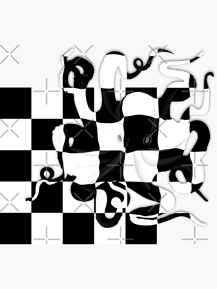 "Octopus On Chess board" Sticker for Sale by ARTIZIT | Redbubble