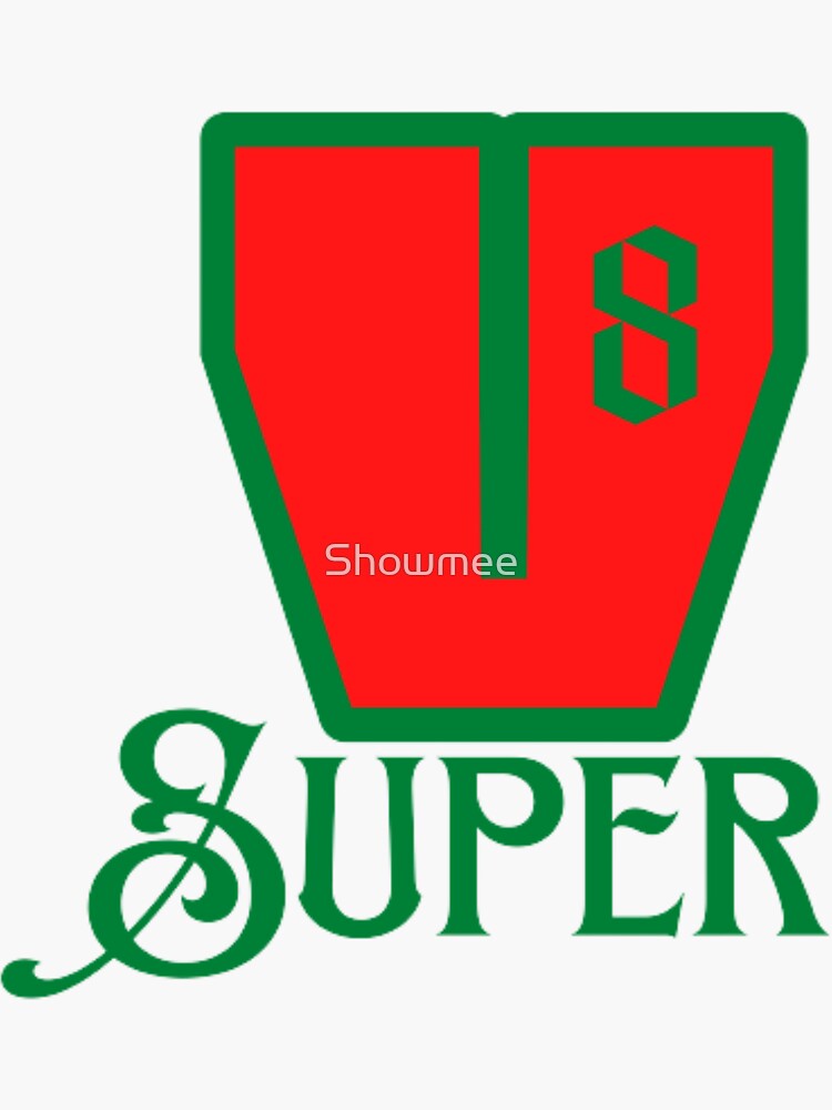 "V8 Super" Sticker for Sale by Showmee | Redbubble