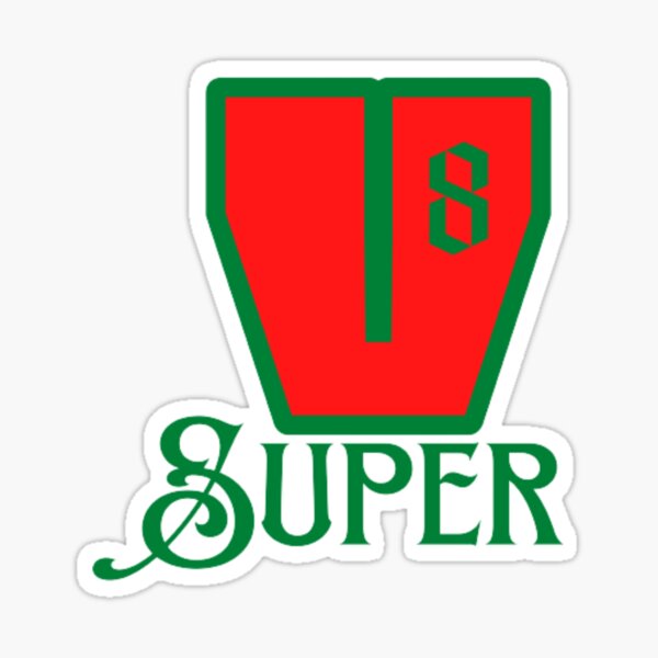 "V8 Super" Sticker for Sale by Showmee | Redbubble