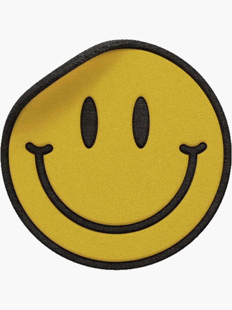 "Smiley Patch" Sticker for Sale by ChelsiaDawn23 | Redbubble