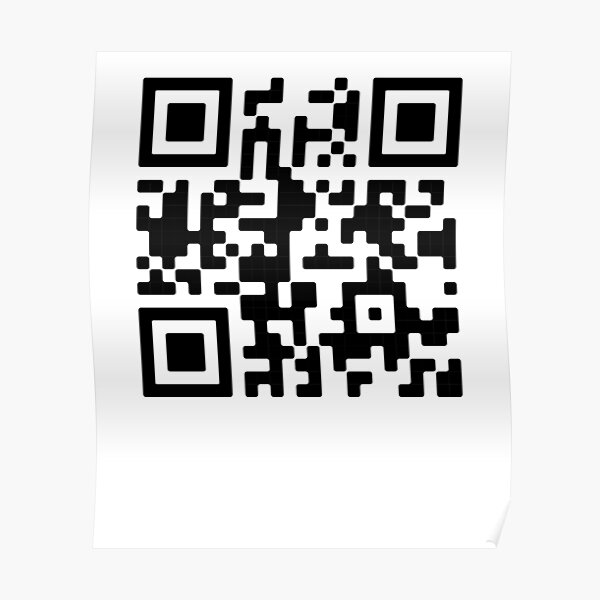 Póster «Truco de Rickroll con código QR Broma divertida de Rickroll ...