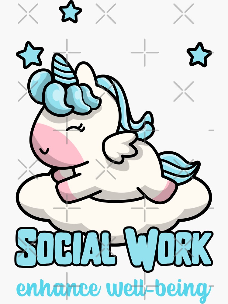 "Social Work enhance well-being" Sticker for Sale by SocialWorkGift ...