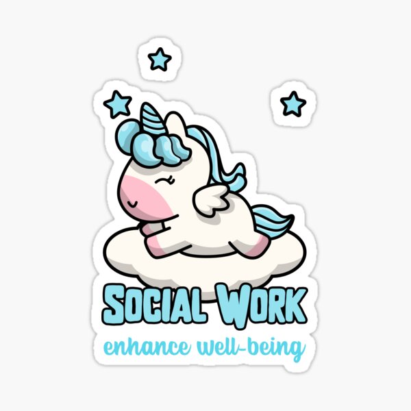 "Social Work enhance well-being" Sticker for Sale by SocialWorkGift ...
