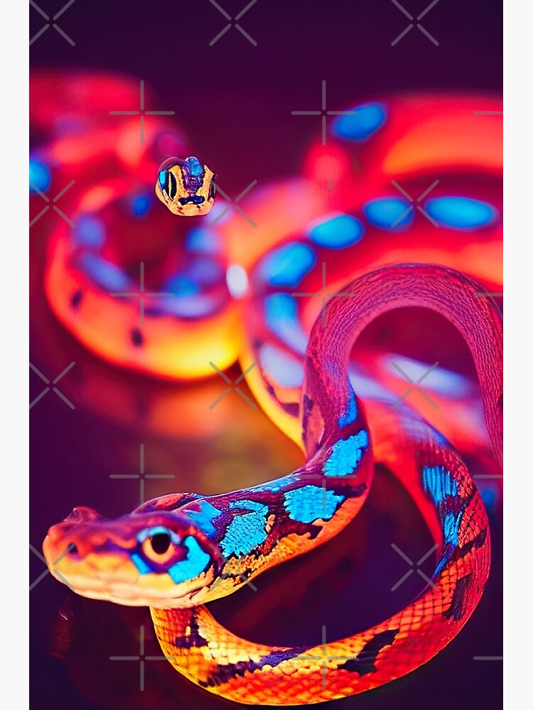 "Glowing Snake" Poster for Sale by MecaTime | Redbubble