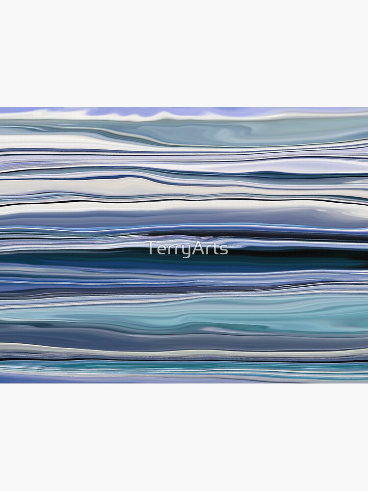 "Abstract Ocean Horizontal Lines Coastal Style Décor Beachy Vibes Art 4 ...