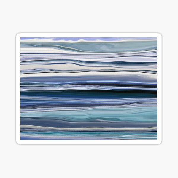 "Abstract Ocean Horizontal Lines Coastal Style Décor Beachy Vibes Art 4 ...
