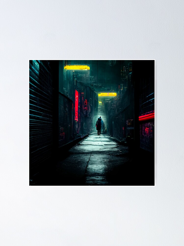 "neon alley" Poster for Sale by SJG-digital | Redbubble