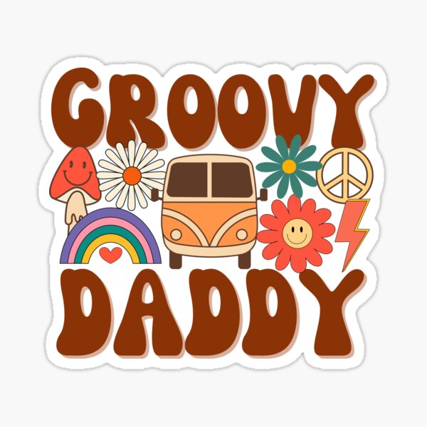 "Retro Groovy 60s 70s Daddy Matching Family Dad Birthday Party Vintage ...