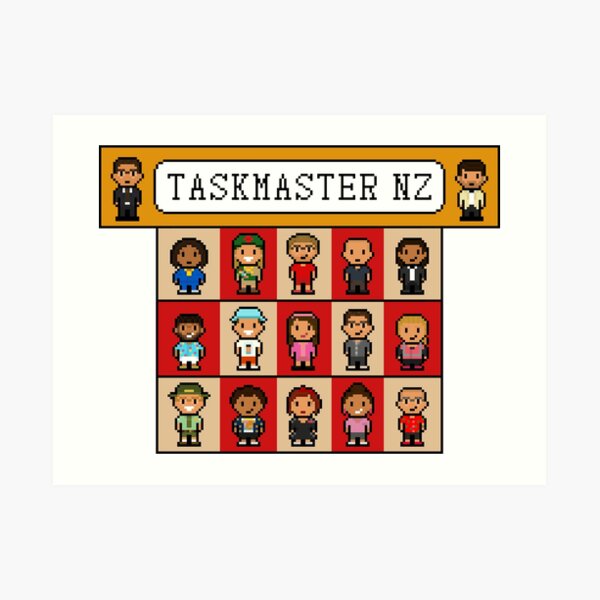 "Pixel Art Taskmaster New Zealand design." Art Print for Sale by 8-BitBrookes | Redbubble