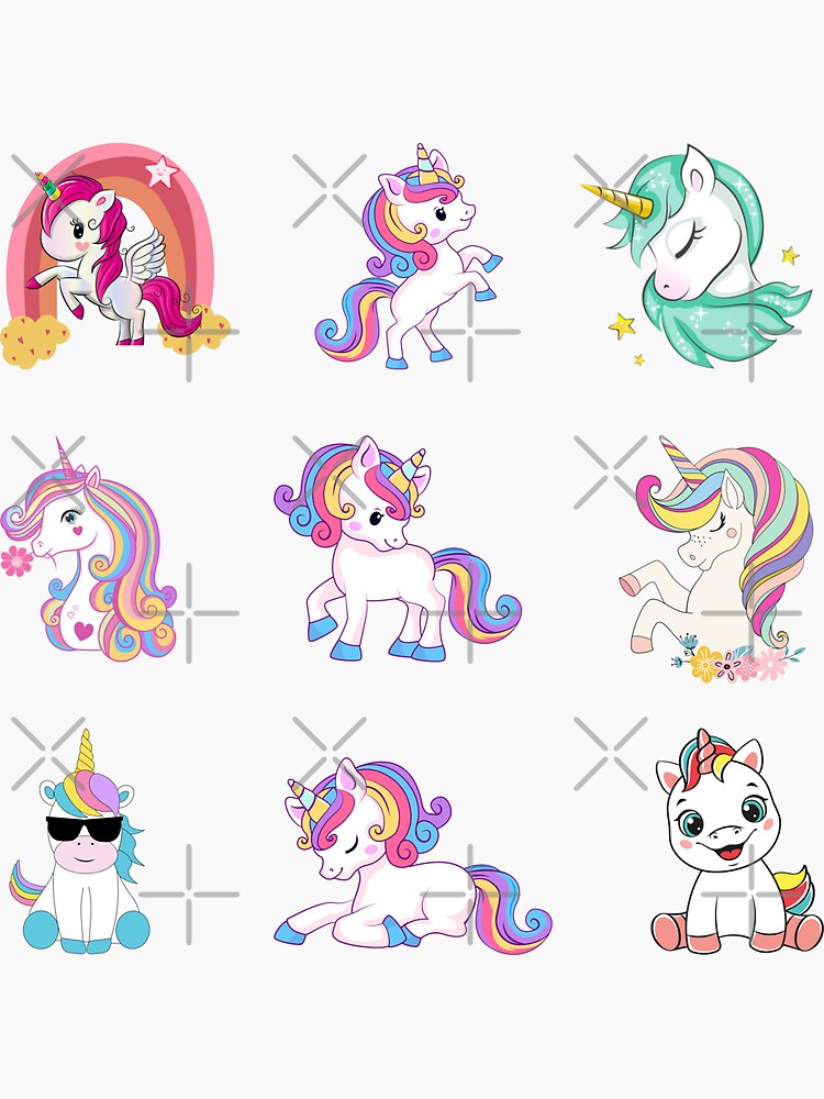 "Stickers For Laptop Unicorn Pack" Sticker for Sale by Suraj0285 ...