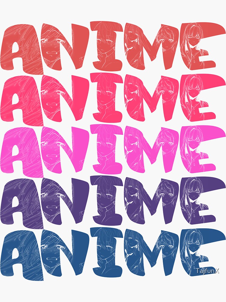 "Graf Lettering Anime Characters Colorful Wonderful Gift for Mange and ...
