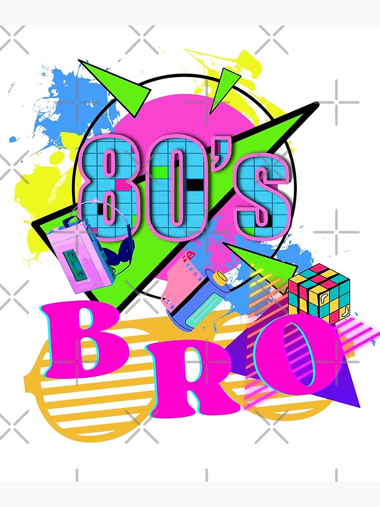 Póster «Esta es mi camiseta de hermano de los 80 Fiesta de los 80 y 90 Traje vintage retro ...