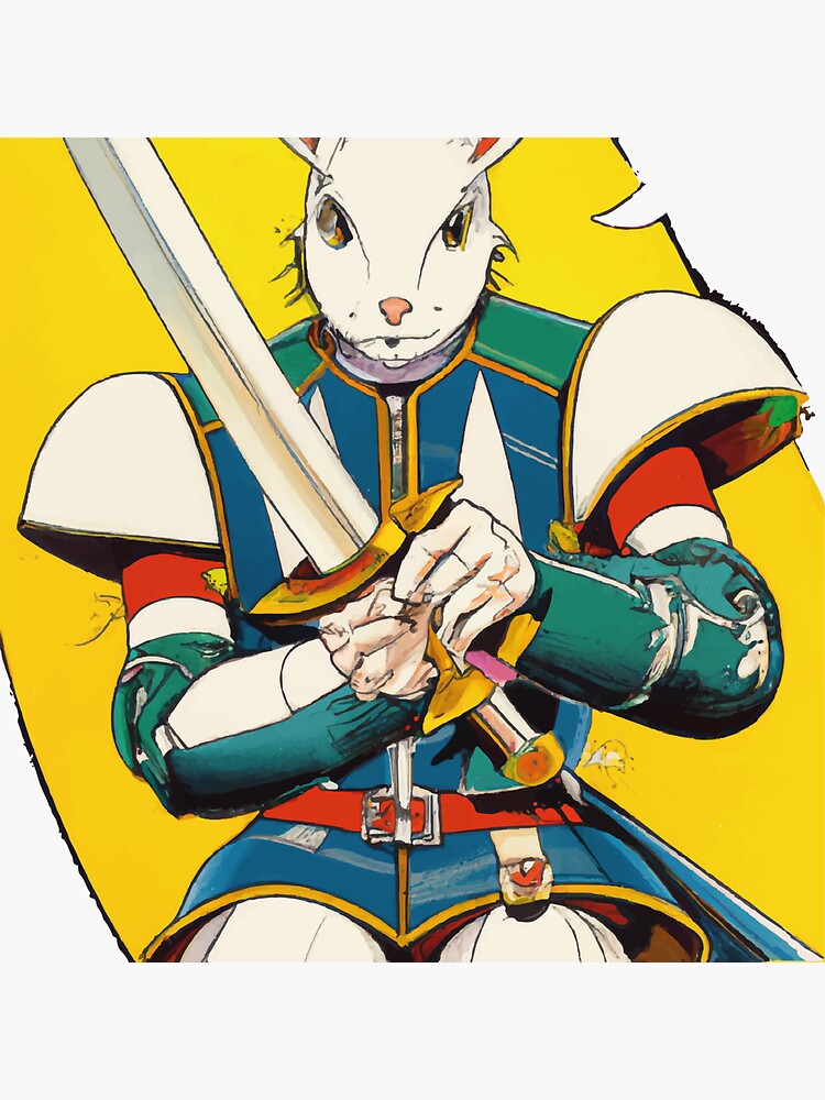 "Four Swords of the Rabbit/Bunny" Sticker for Sale by PetyAnimals ...