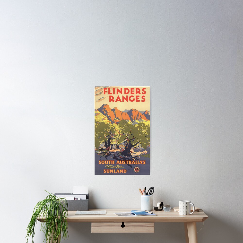 "Flinders Ranges South Australia Vintage Travel Poster | Old Australian ...
