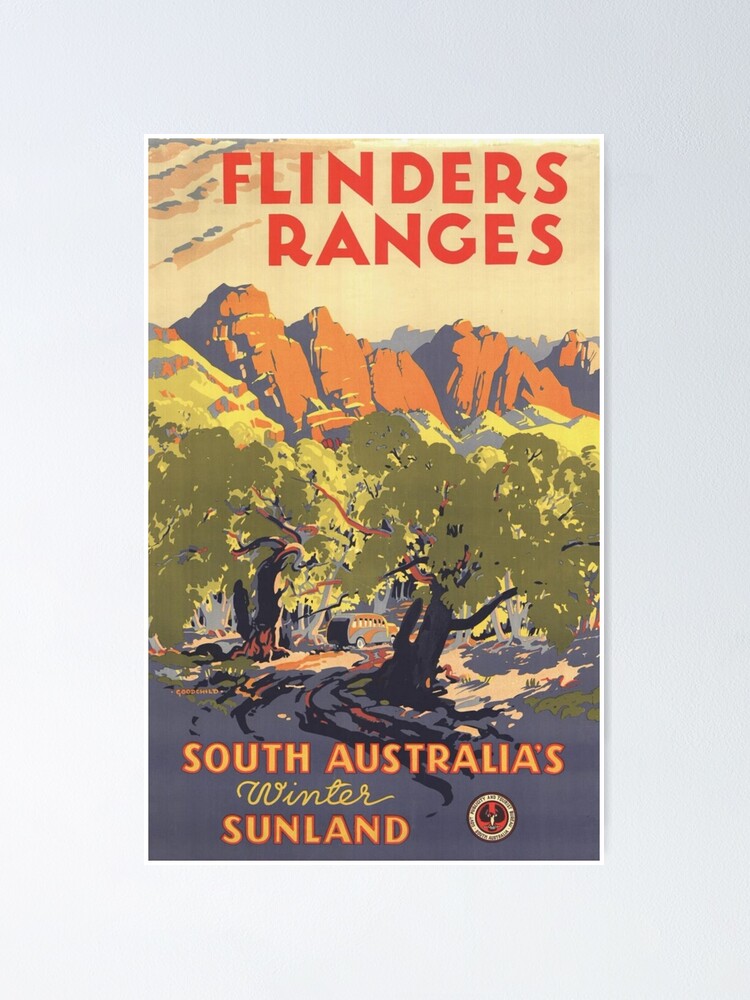 "Flinders Ranges South Australia Vintage Travel Poster | Old Australian ...