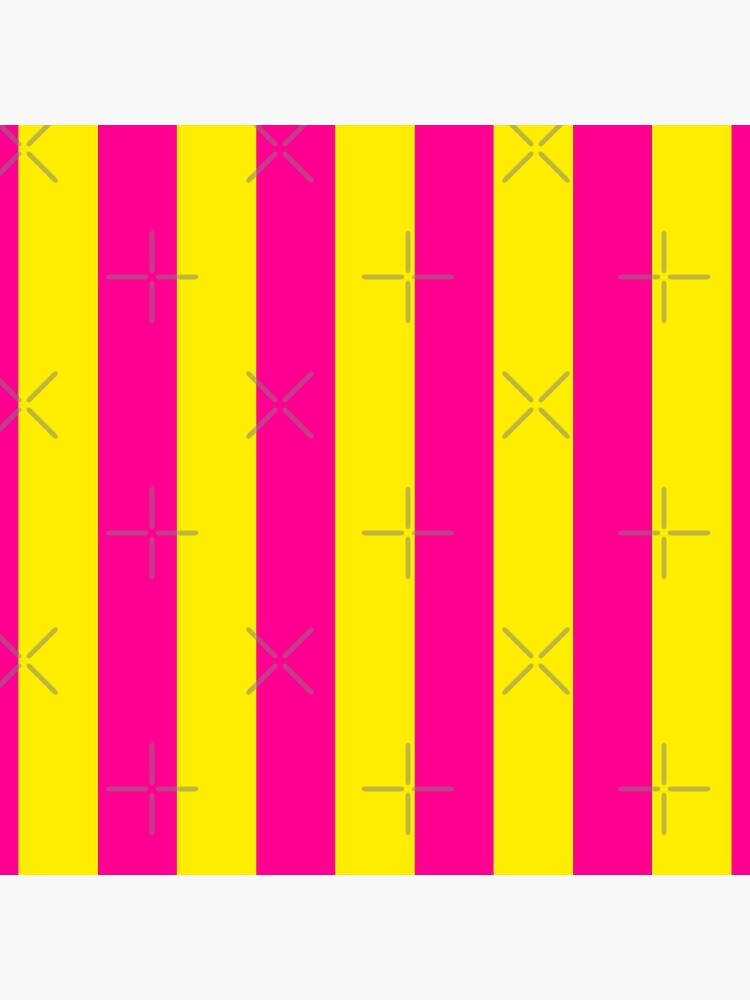 "Hot pink X Yellow lines" Sticker for Sale by PlumeriaFrangi | Redbubble