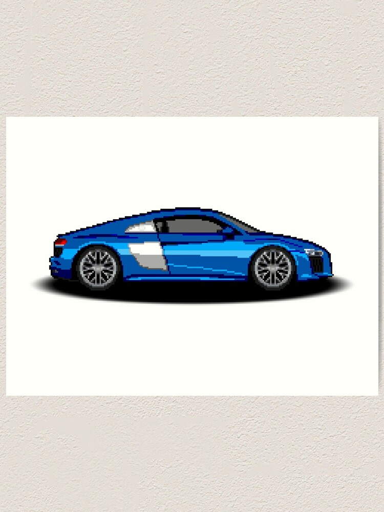 "Audi R8 Pixel Car" Art Print for Sale by Timsurbo | Redbubble